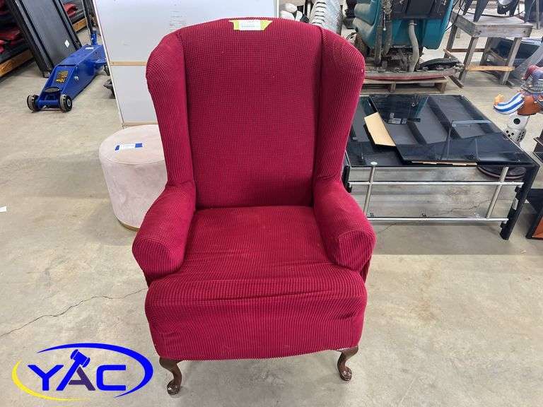 Red Accent Chair - YAC Auctions