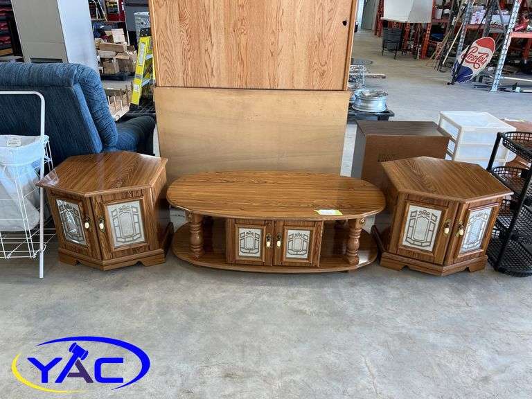 Coffee Table & 2 End Tables - YAC Auctions