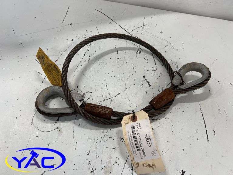 1/2" x 4' Lifting Cable - YAC Auctions