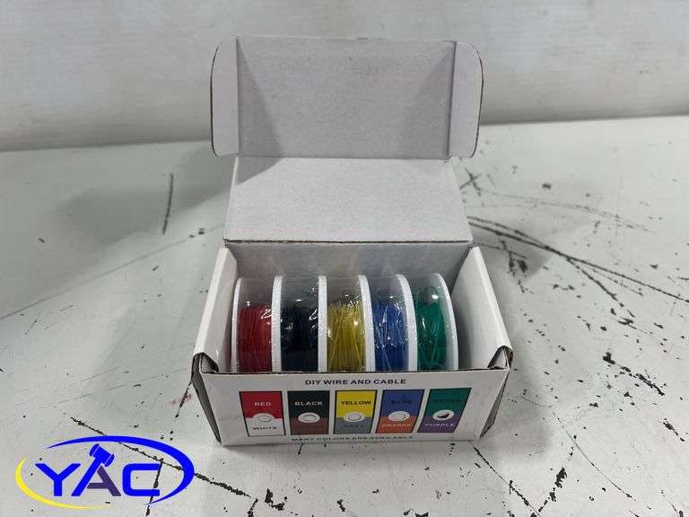 Automotive Wire Dispenser W/ 5 Rolls Of Wire - YAC Auctions