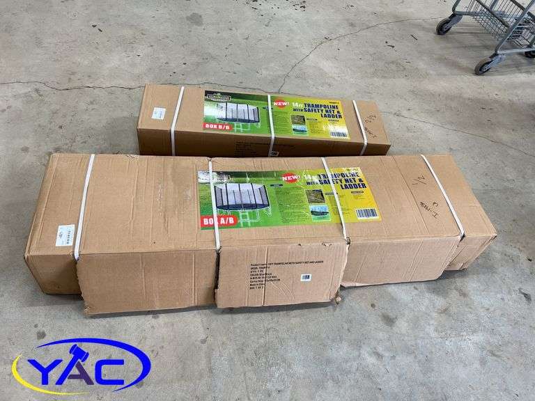 14ft Trampoline With Safety Net & Ladder (Two Boxes) - YAC Auctions