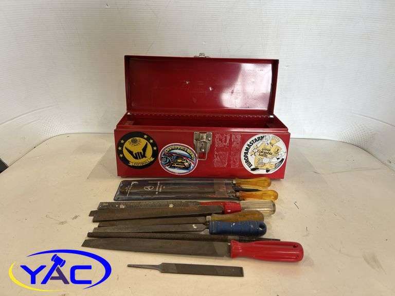 Tool Box W/ Assorted Files - YAC Auctions