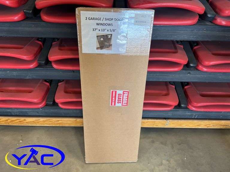 2 - Garage/Shop Door Windows - 37" x 13" x 5/8" - YAC Auctions
