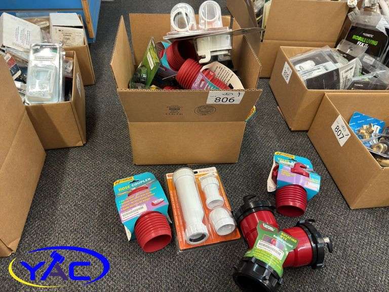 Box of Hose/Sewer Couplings - YAC Auctions
