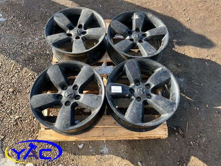4- 20" Dodge Factory Rims w/ Tire Pressure Sensors - YAC Auctions