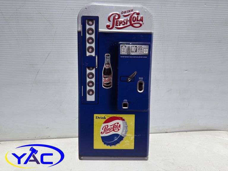 18" x 8 1/2" Metal Pepsi Cola Vending Machine Sign - YAC Auctions