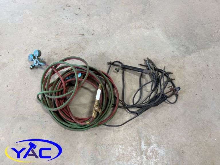Acetylene Hoses and Gauges, 3 Brazing Attachments for Welder - YAC Auctions