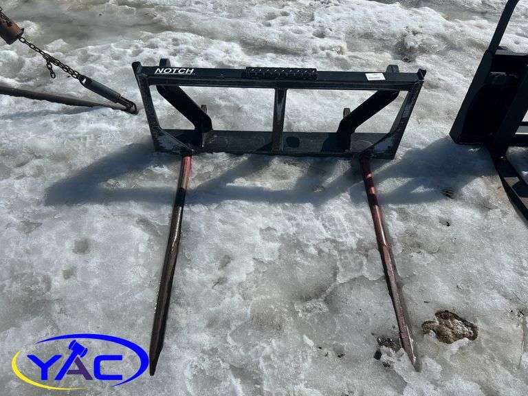 Euro Mount Style Double Spear Bale Fork - YAC Auctions