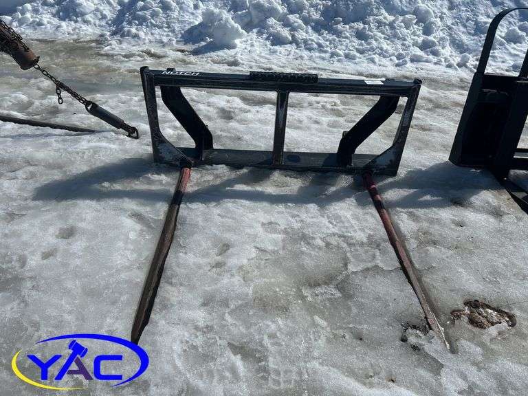 Euro Mount Style Double Spear Bale Fork - YAC Auctions
