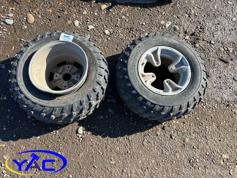 2- 25x11-12 w/ Rims - DAMAGED RIM - YAC Auctions