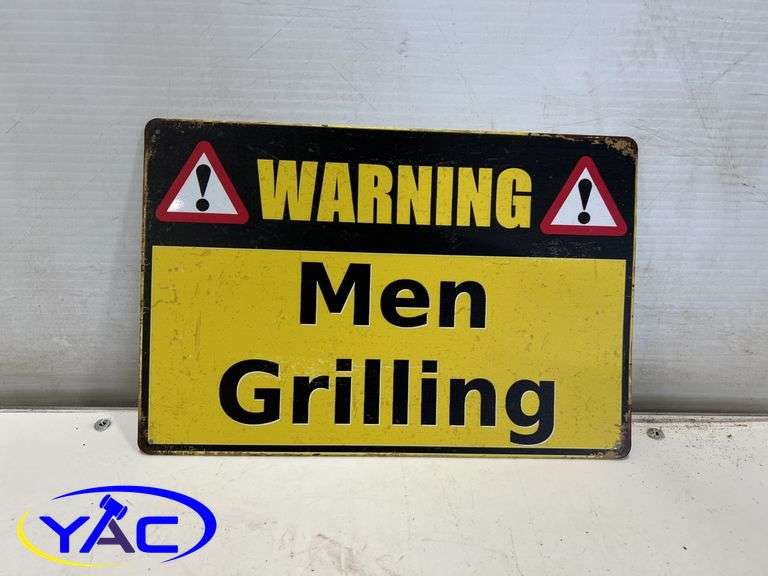 Warning Sign - Metal - YAC Auctions
