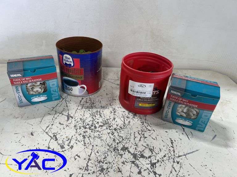 2- Boxes Of Plastic Cap Nails For Foam Insulation Board - YAC Auctions