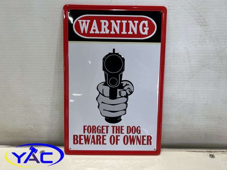 Warning Sign - Metal - YAC Auctions