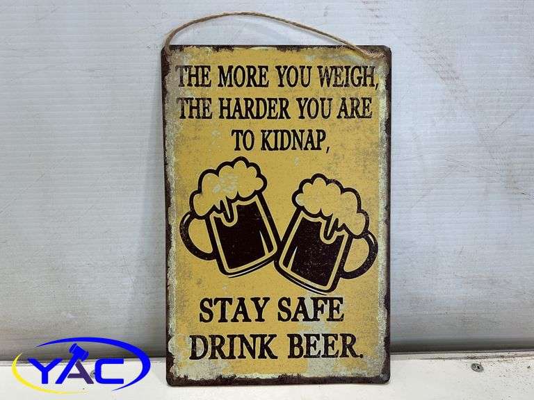 Kidnap Sign - Metal - YAC Auctions