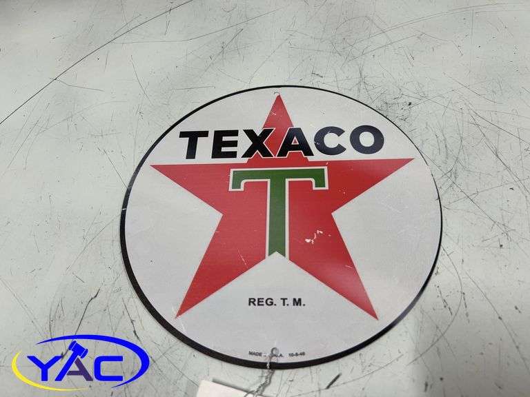 8" Metal Texaco Sign - YAC Auctions