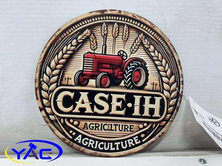 8" Metal Case IH Agriculture Sign - YAC Auctions
