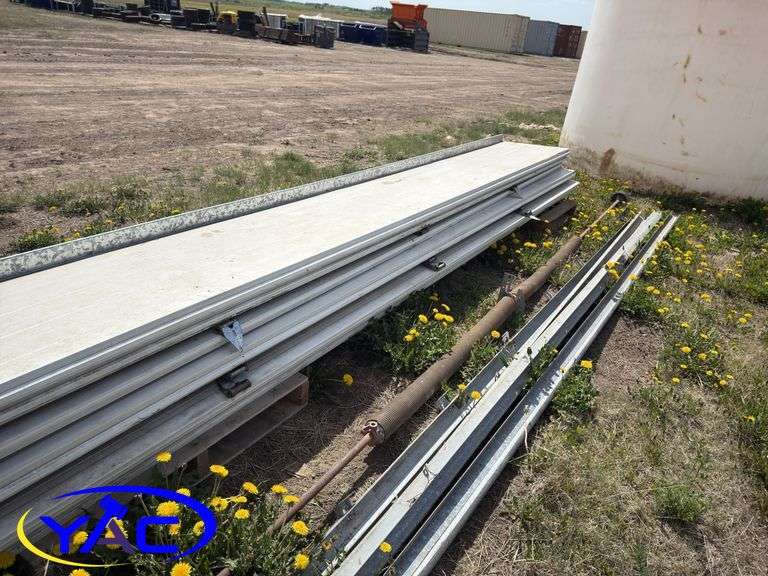16' Wide x 14' Tall Overhead Door W/ Rails - YAC Auctions
