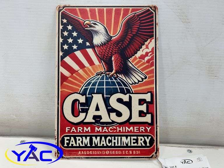 8"x12" Metal Case Eagle Sign - YAC Auctions