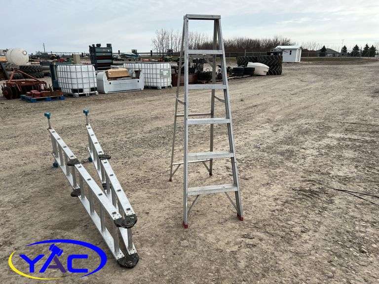2- Ladders (1 Step Ladder & 1- Heavier Built Ladder) - YAC Auctions