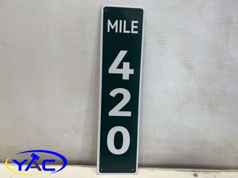 Mile Marker Metal Sign - YAC Auctions