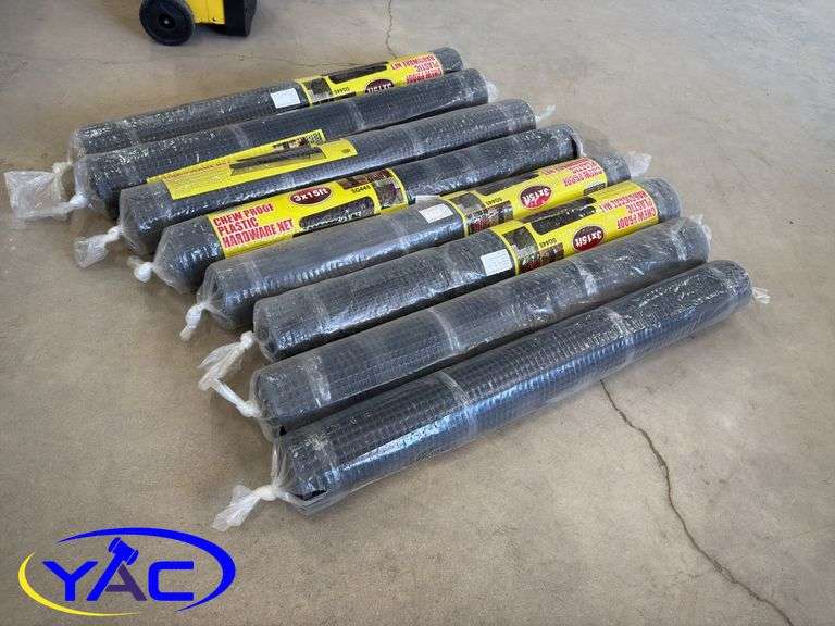 8- 3’ x 15’ Plastic Hardware Net - YAC Auctions
