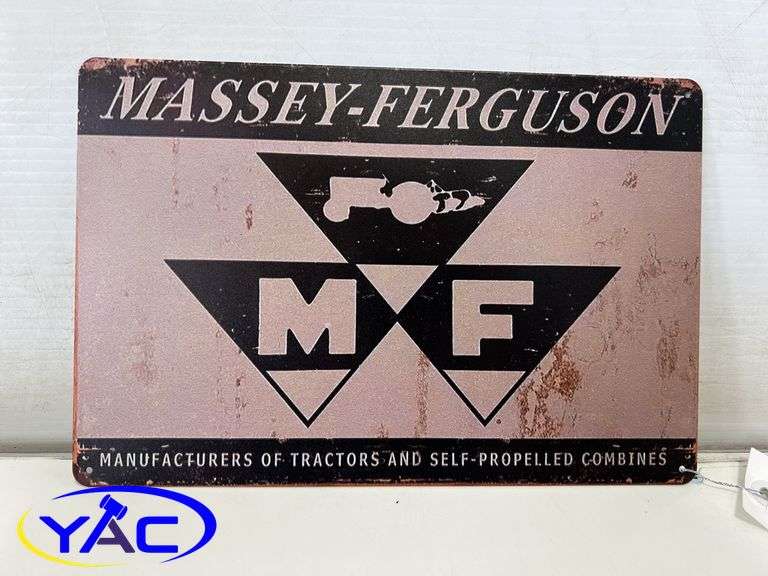8" x 12" Metal Massey-Ferguson Sign - YAC Auctions