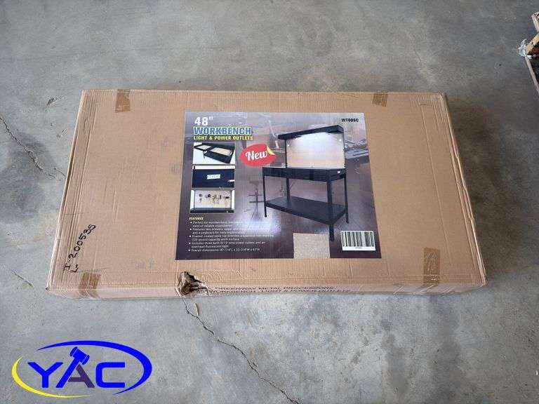 48” Work Bench Light & Power Outlets - YAC Auctions