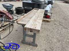 Wood Working Table W/ Vice - YAC Auctions