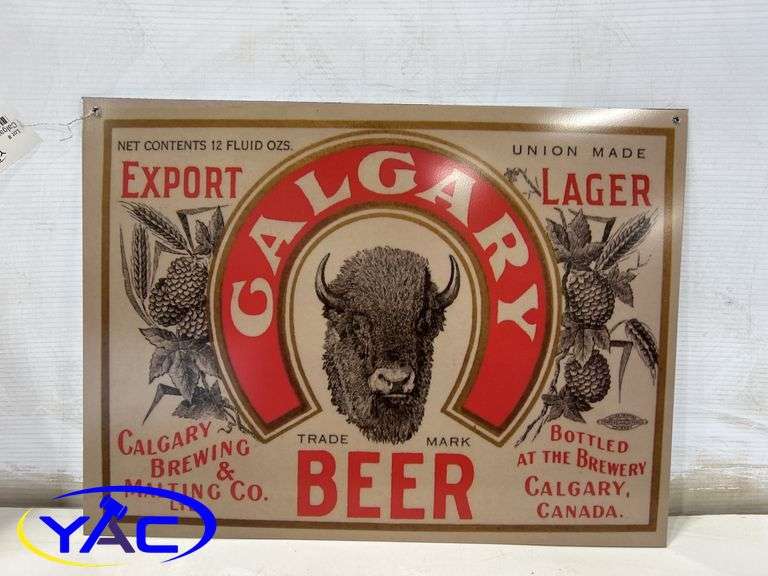 Calgary Beer Sign - YAC Auctions