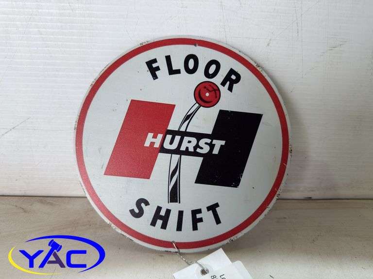 8" Metal Hurst Shifter Sign - YAC Auctions