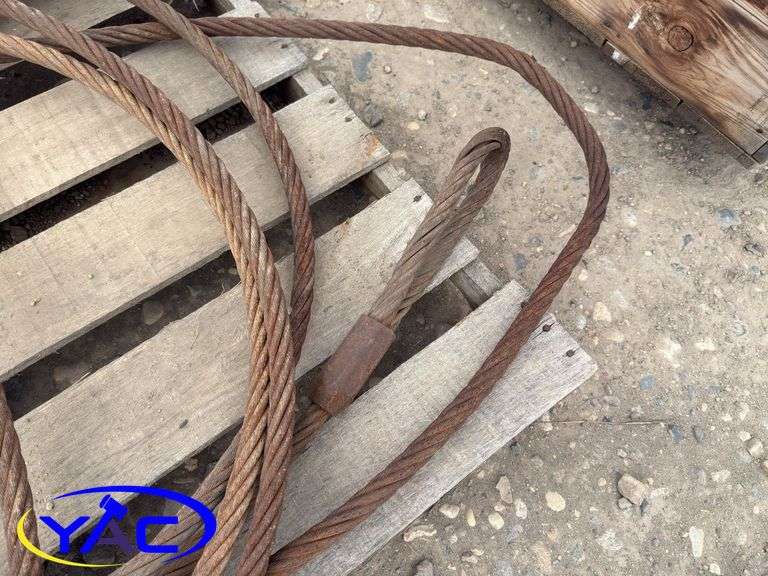 3 - 20' 1" Wire Rope W/ Eyelits - YAC Auctions