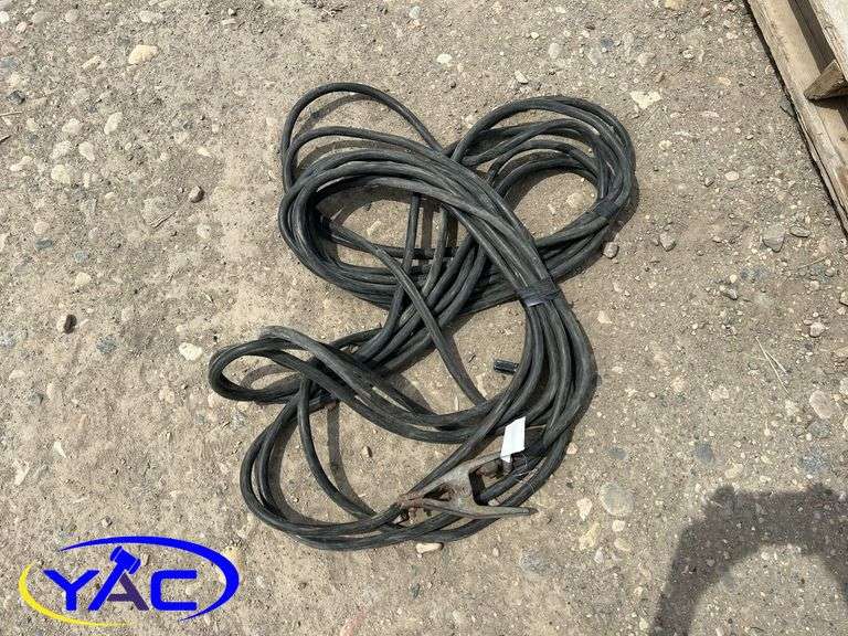 100' 0 Gauge Welding Cables W/ Ground Clamp - YAC Auctions