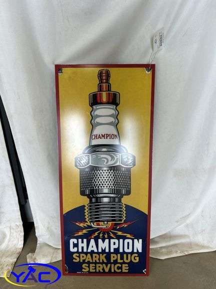 Champion Spark Plug Sign - YAC Auctions