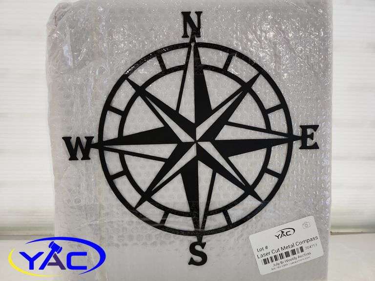 Laser Cut Metal Compass - YAC Auctions