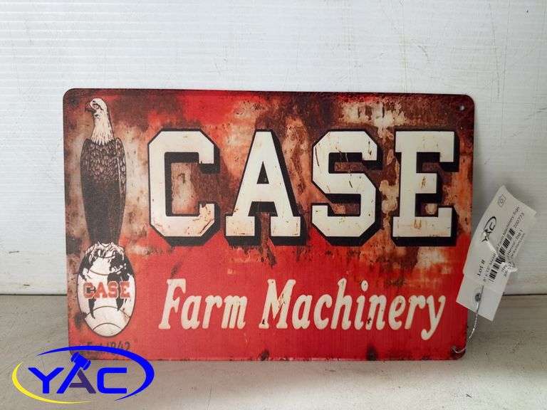 8" x 12" Metal Case Farm Machinery Sign - YAC Auctions