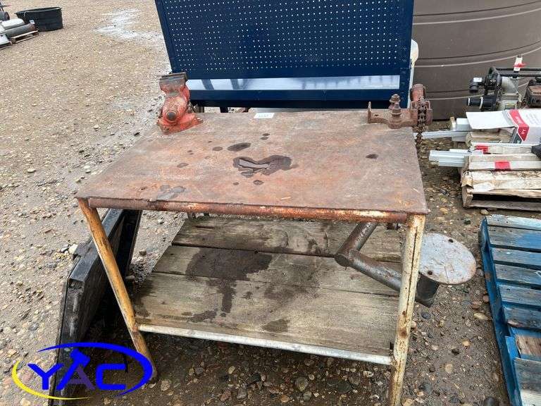 Metal Welding Table W/ Vices - YAC Auctions