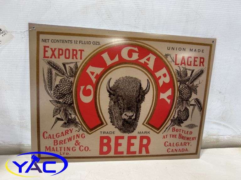 Calgary Beer Sign - YAC Auctions