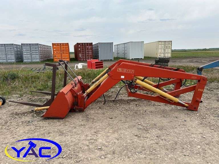 808 Leon Front End Loader W/ Bucket & Bale Forks - YAC Auctions