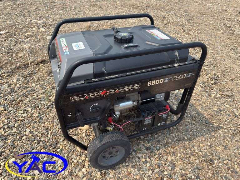 6800W Black Diamond Gas Generator - YAC Auctions
