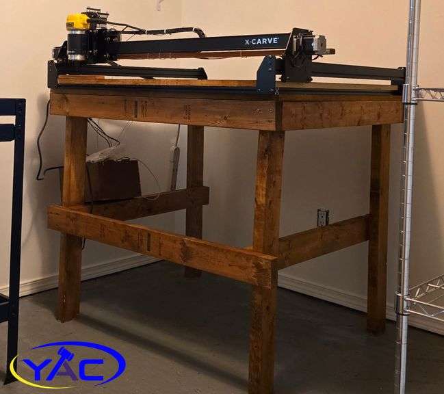 Xcarve CNC Router W/ Grid Table, Stand & Computer - YAC Auctions