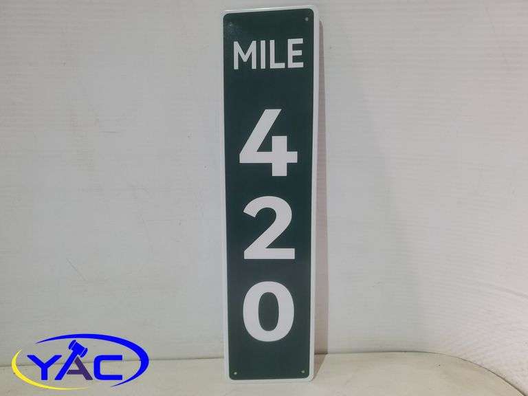 Mile Marker Sign - YAC Auctions