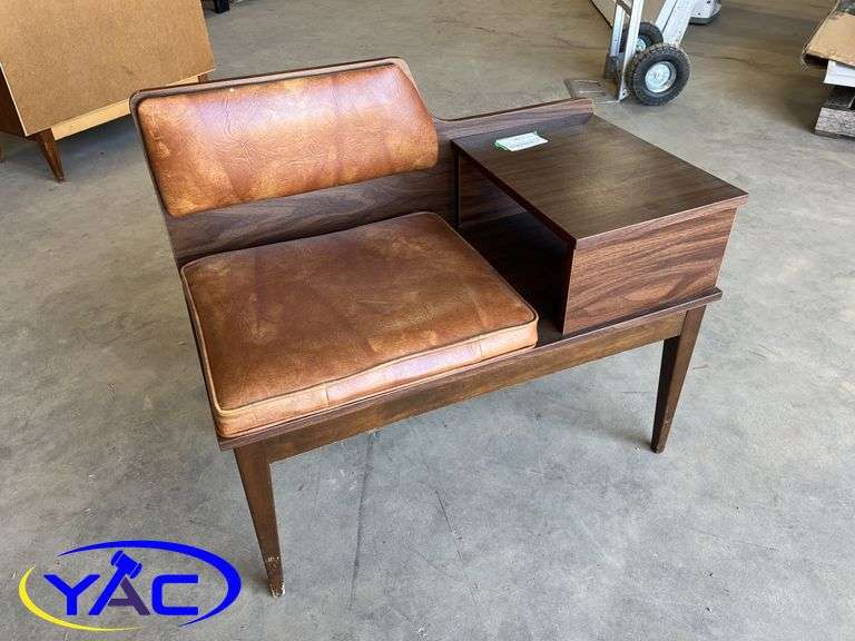 Vintage Telephone Bench - YAC Auctions