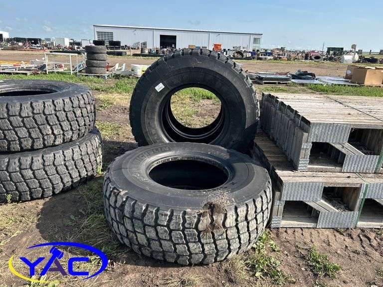 3- 17.5R25 Michelin Snow Plus Tires - YAC Auctions