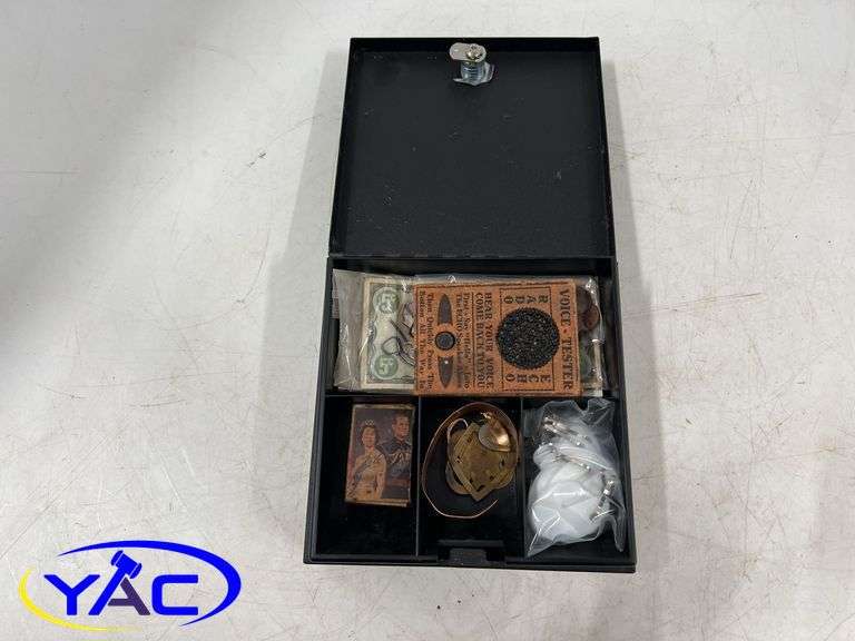 Brinks Box W/ Key & Antiques - YAC Auctions