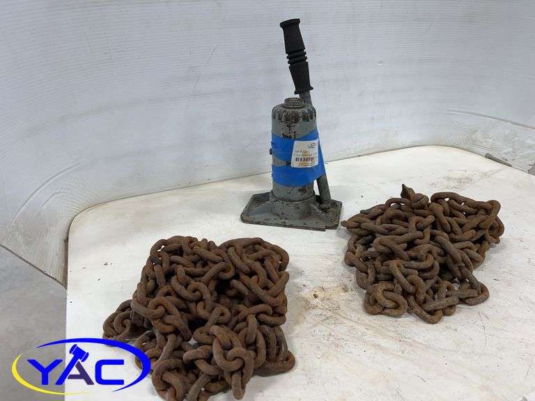 3 Ton Bottle Jack & 2- Chains - YAC Auctions