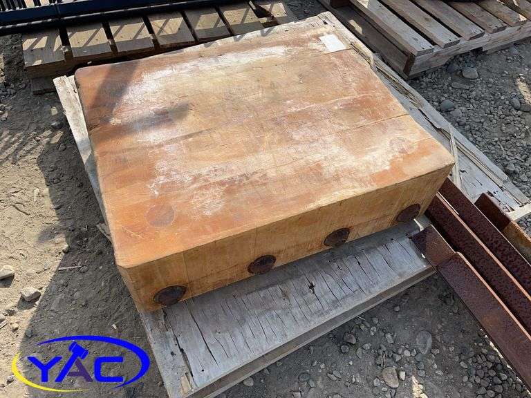 Antique Butcher Block (125+ Years Old) - YAC Auctions
