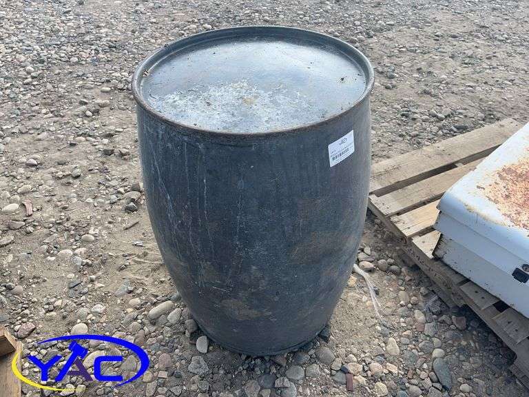 Antique Round Metal Barrel - YAC Auctions