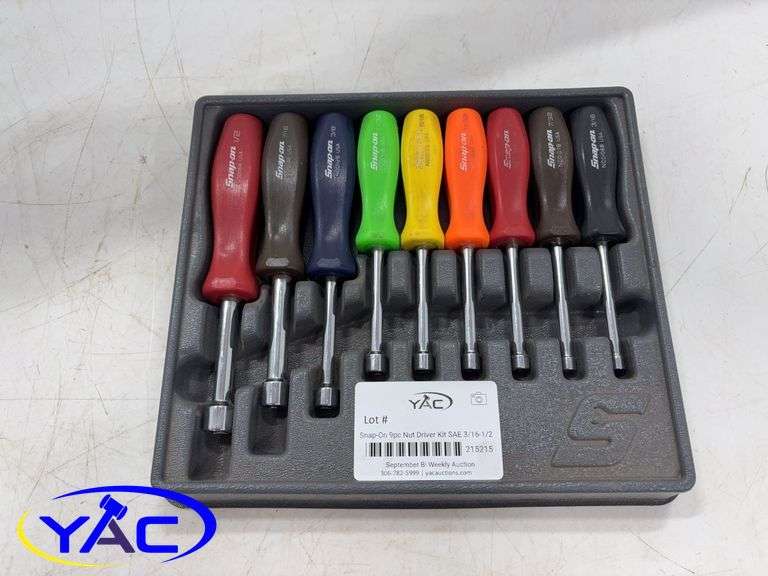Snap-On Nut Driver Kit SAE 3/16-1/2 - YAC Auctions