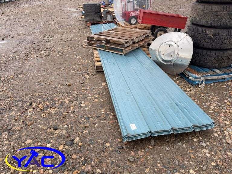 Multiple Tin Sheets Approx. 3'x20' - YAC Auctions
