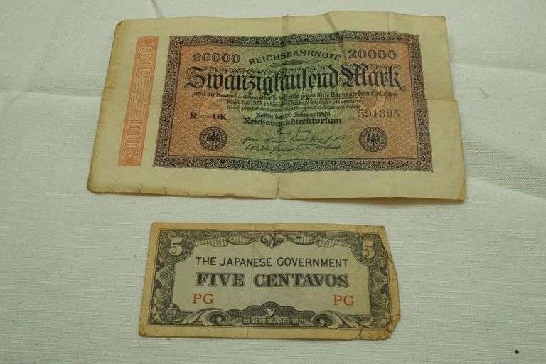 Lot of (2) Foreign Bills - Yellow Tag Auctions